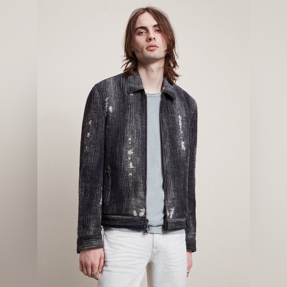 John Varvatos | Jackets & Coats | John Varvatos Zip Front Textured ...
